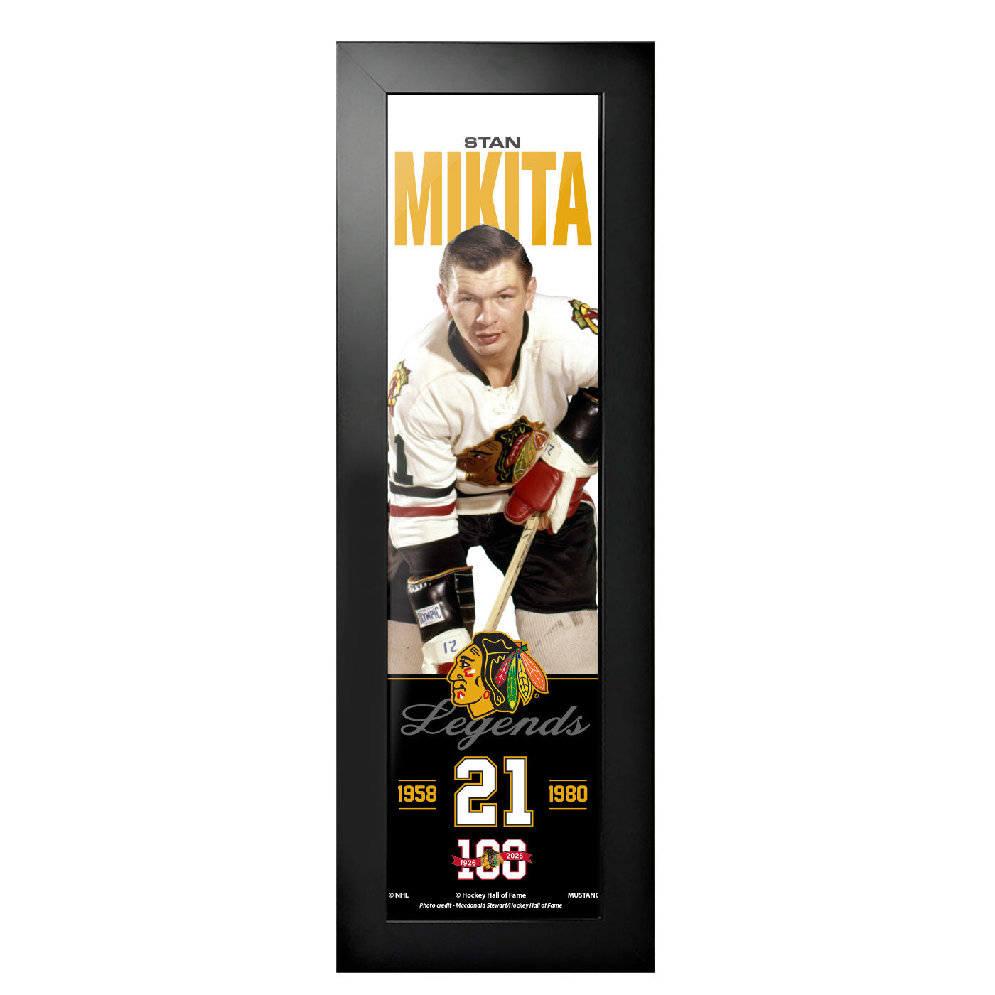 Chicago Blackhawks Centennial Frame Stan Mikita – CBH Shop