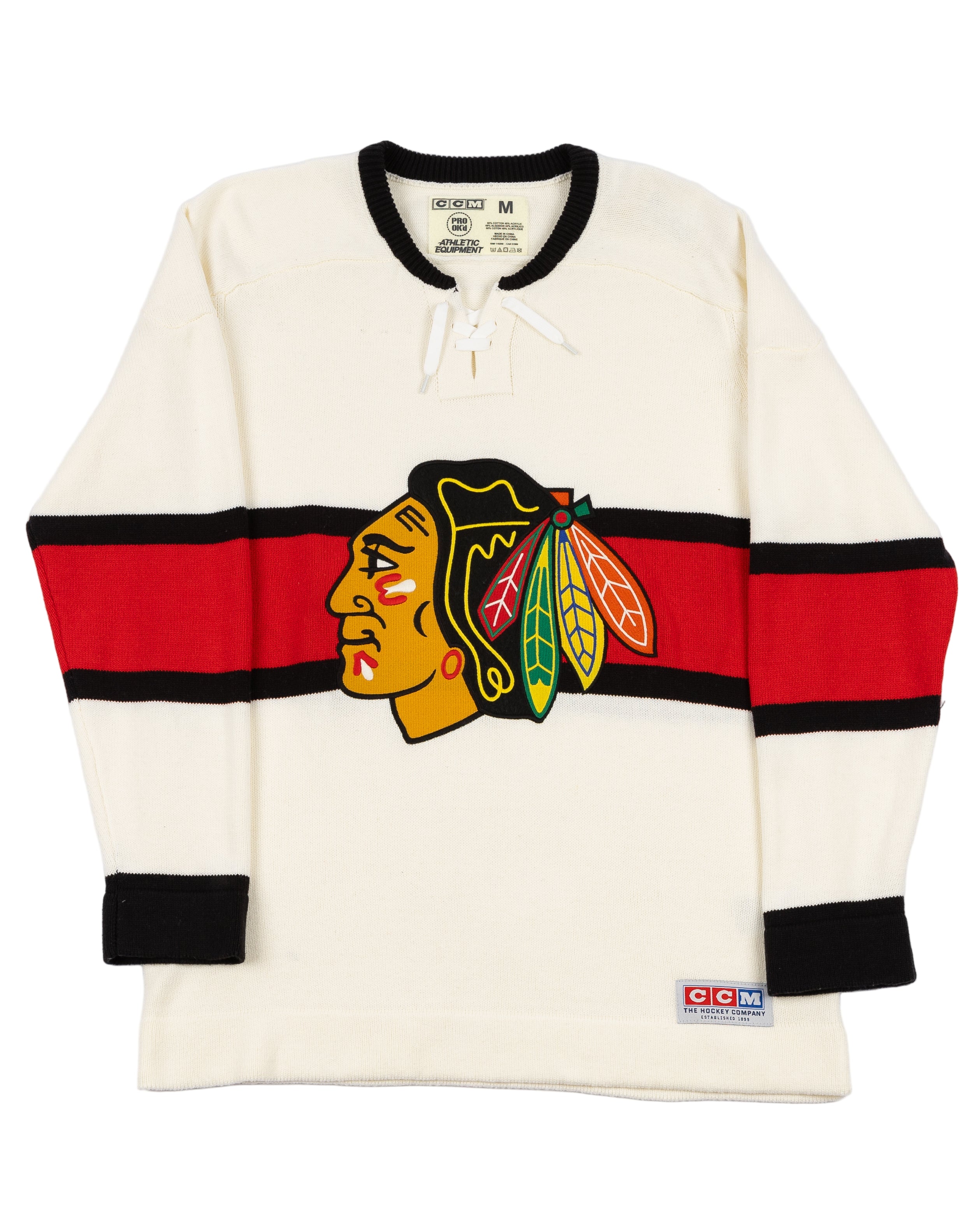 CCM Chicago Blackhawks Heritage White Sweater – CBH Shop